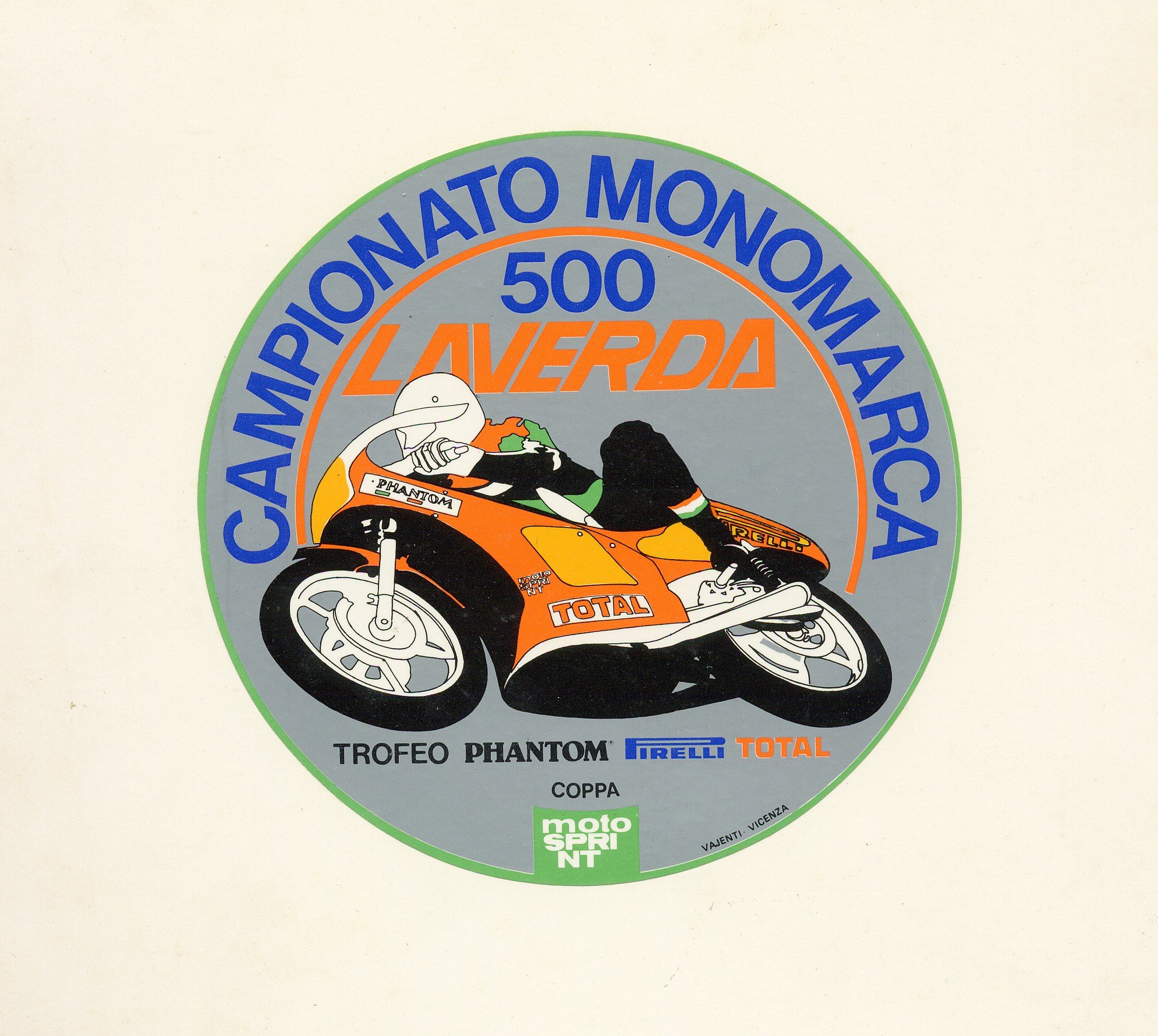 Autocollant Coppa Formula 500 (réplique) - Laverda 500 Formula Cup ...
