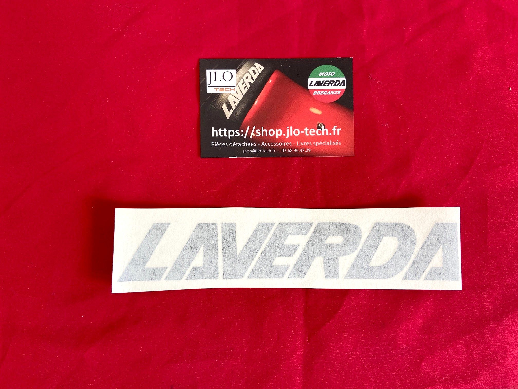 Autocollant Laverda 18 cm noir pour 750 SFC, 1000 SFC, 500 Montjuich ...